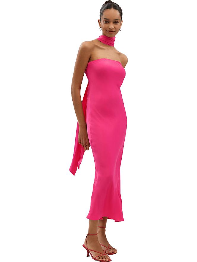 BHLDN BHLDN Leah Strapless Scarf Slip Midi Dress